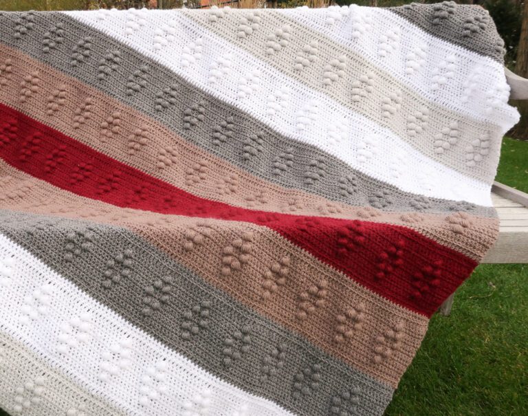 Easy Blanket Crochet Pattern - Amity Striped Crochet Blanket