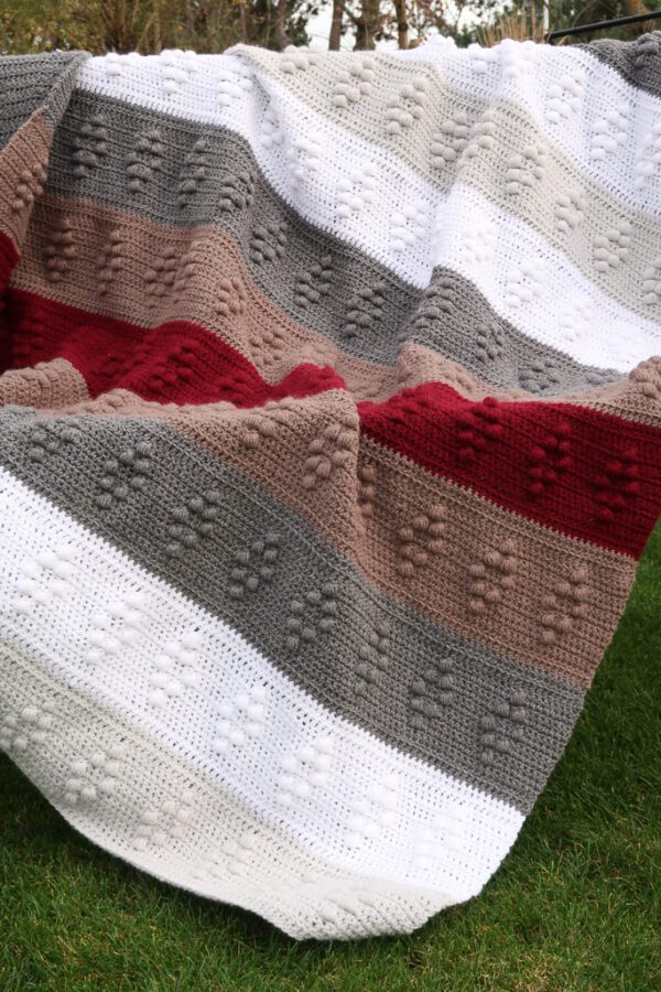 Easy Blanket Crochet Pattern - Amity Striped Crochet Blanket