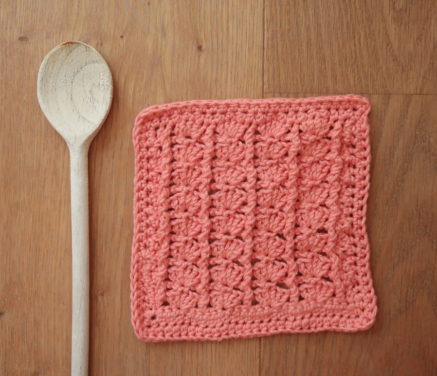 FREE Crochet Dishcloth Pattern - Shell Dishcloth Crochet Pattern