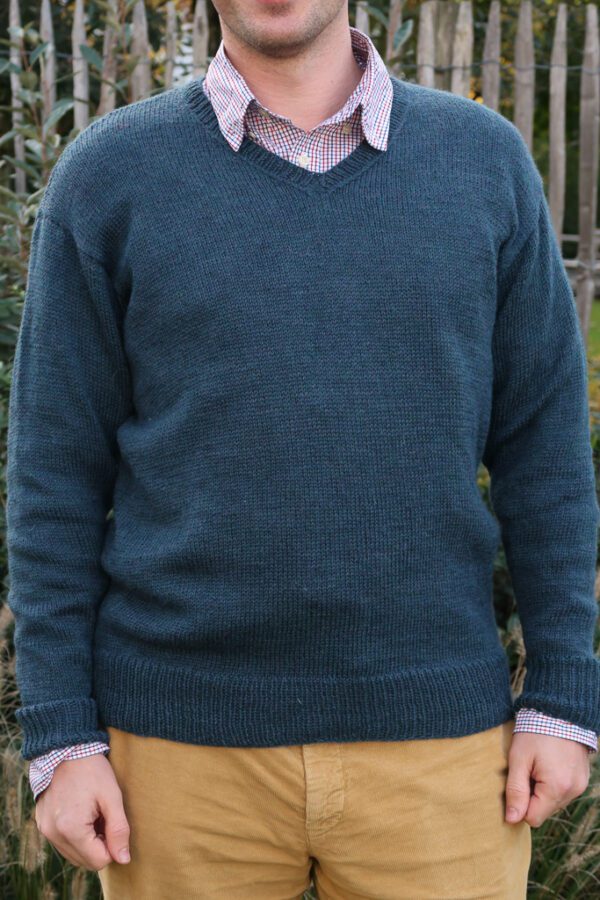 V Neck Men Sweater Knitting Pattern - Arnaud's Classic V Neck