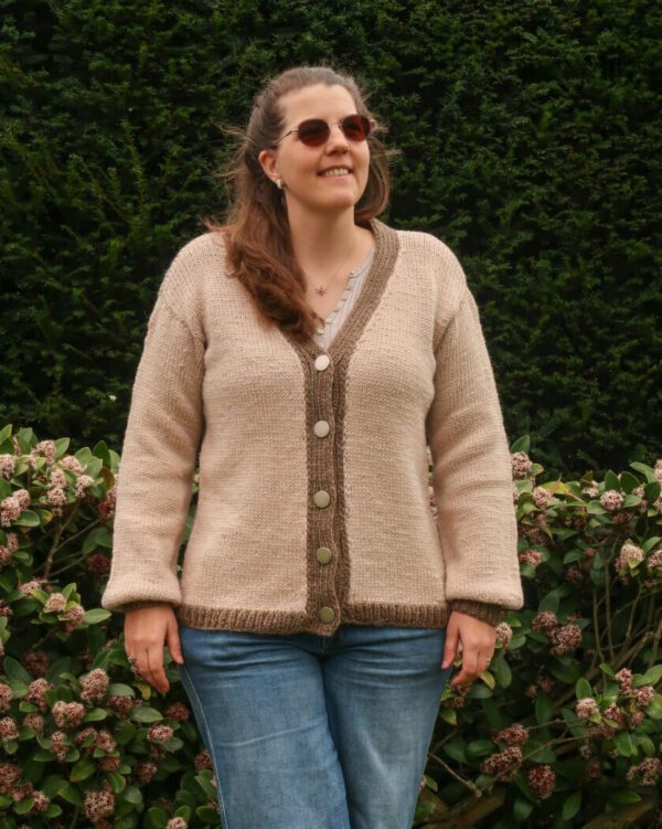 Duality Chunky Cardigan Knitting Pattern | Knitting with Chopsticks
