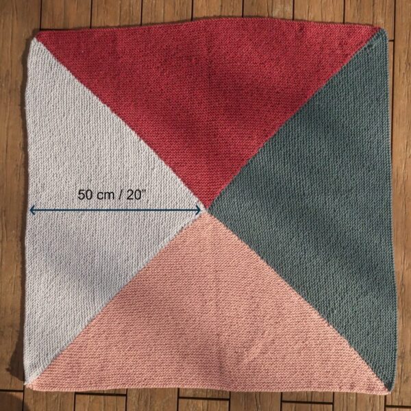 Quadrant Easy Baby Blanket Knitting Pattern | Knitting with Chopsticks
