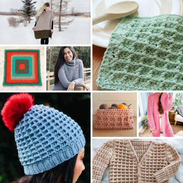 14 Waffle Stitch Crochet Patterns - Use the Waffle Stitch in Crochet