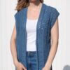 Free Beach Cover Up Knitting Pattern - Seabreeze Sleeveless Cardigan