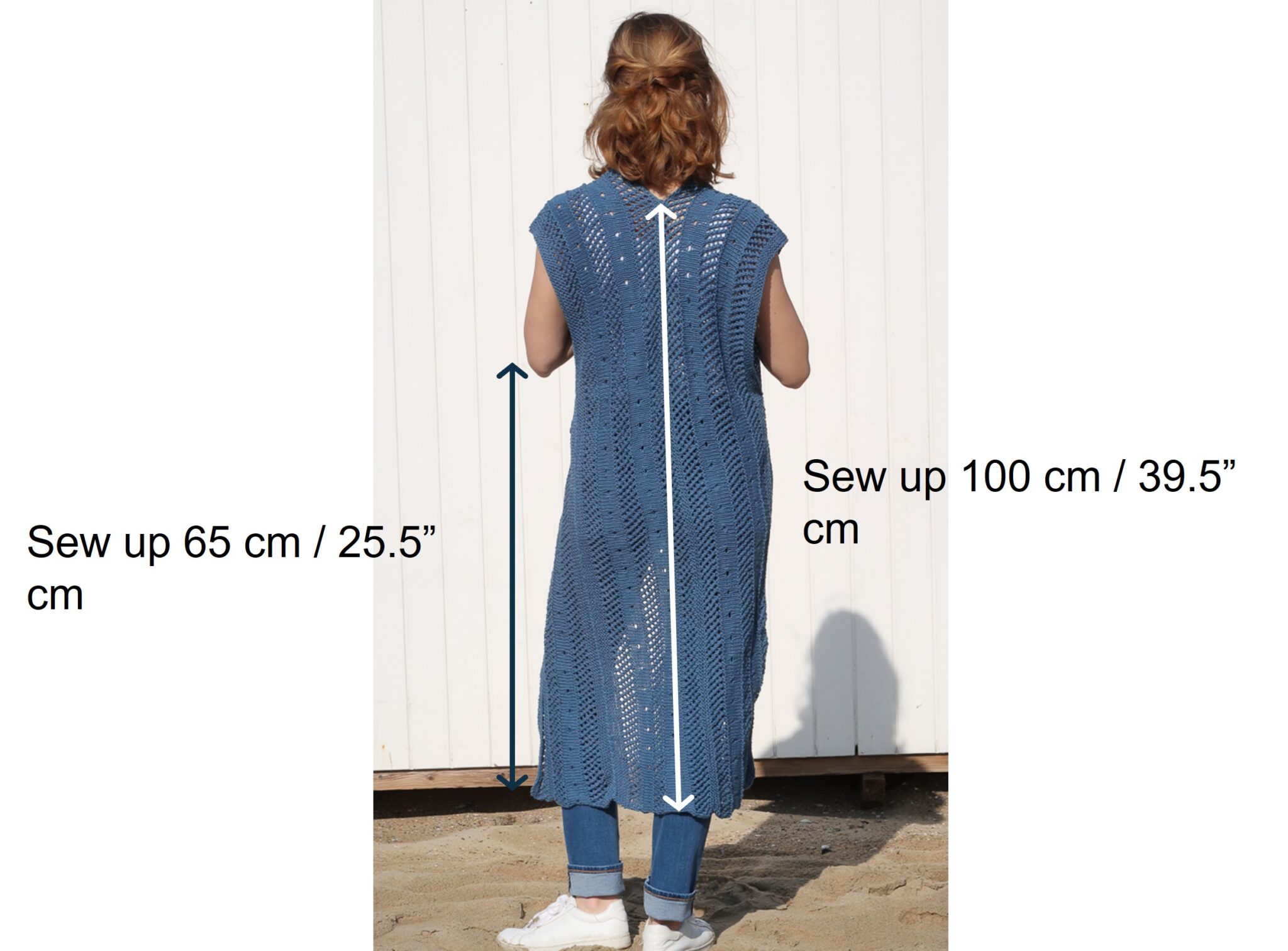 Free Beach Cover Up Knitting Pattern - Seabreeze Sleeveless Cardigan