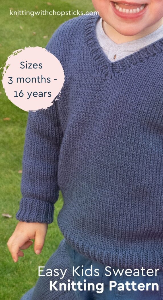 Boy Sweater Knitting Pattern | Knitting with Chopsticks