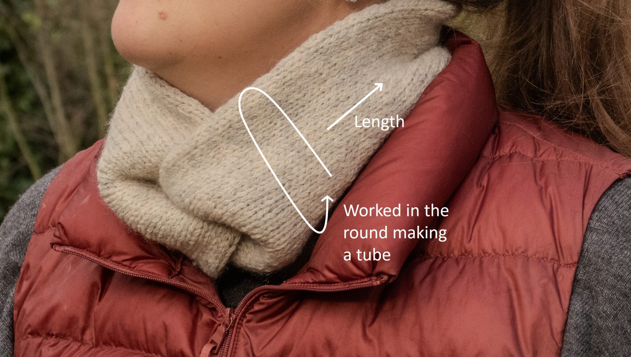 Free Knitted Cowl Pattern - Twisted Knit Scarf Pattern Beginner