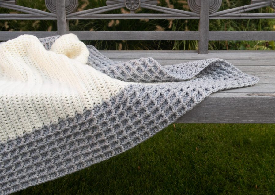 Waffle Stitch Crochet Pattern Free - Crochet Blanket Border Pattern