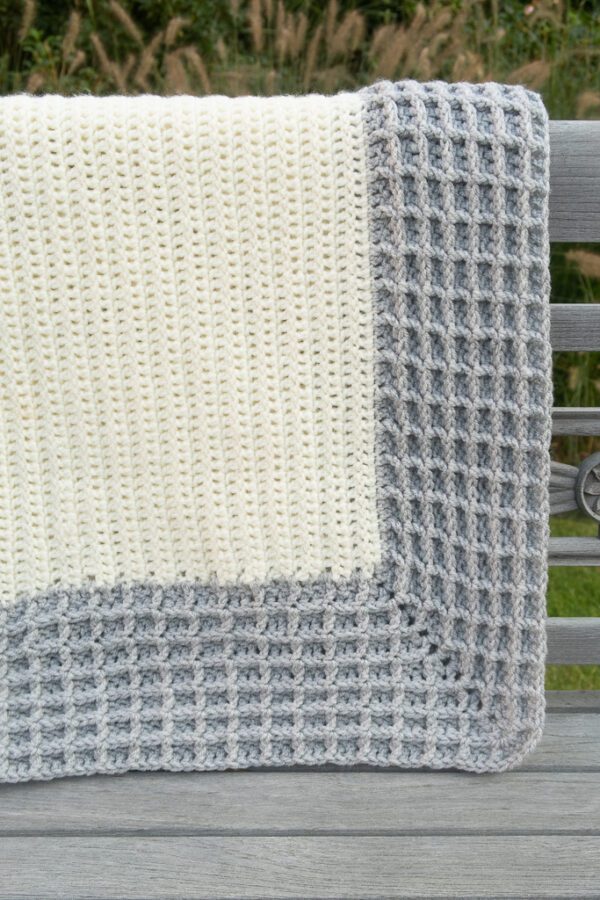 Waffle Stitch Crochet Pattern Free - Crochet Blanket Border Pattern