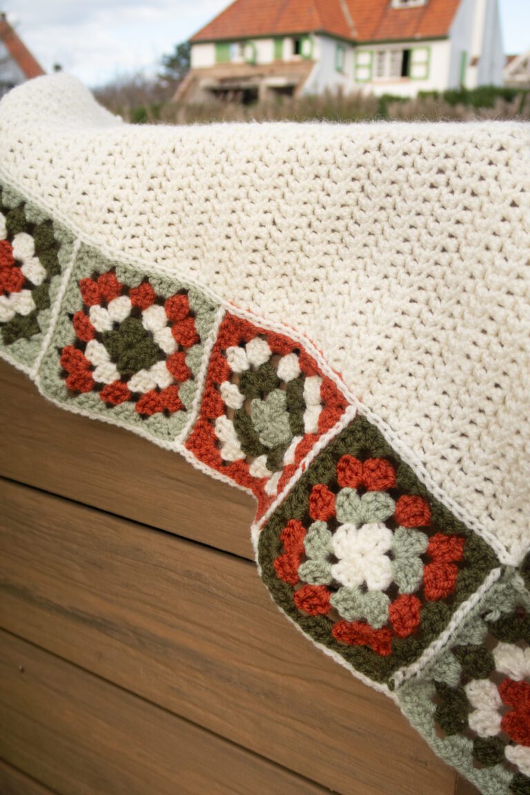 Granny Square Blanket Border - Blanket Edging Granny Square | Knitting ...
