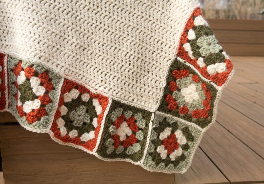 Granny Square Blanket Border - Blanket Edging Granny Square | Knitting ...