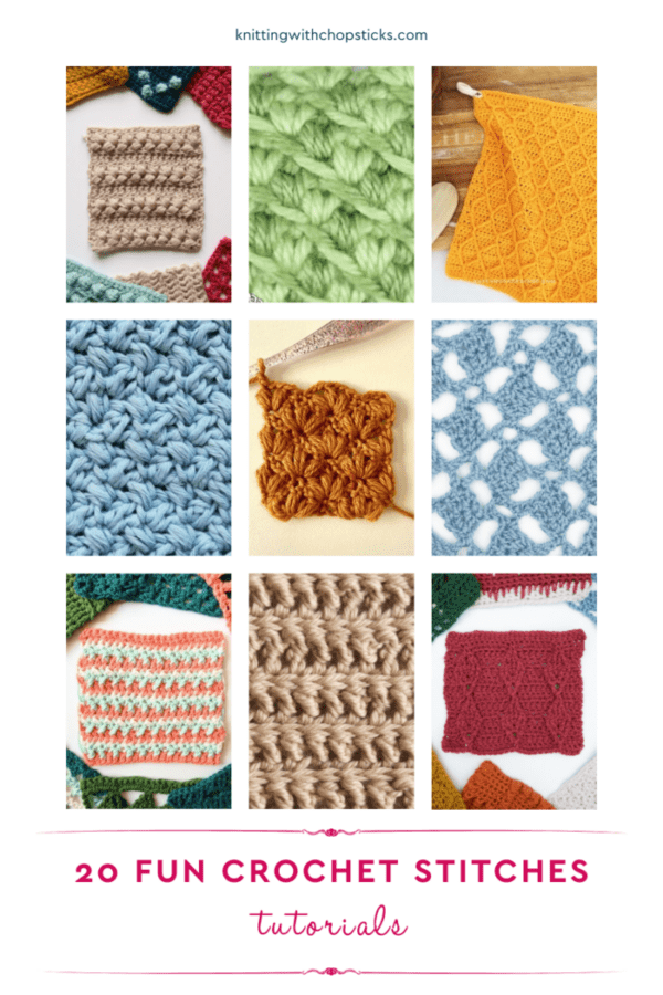 Fun Crochet Stitches: 20 Cool Free Stitch Tutorials | Knitting with ...