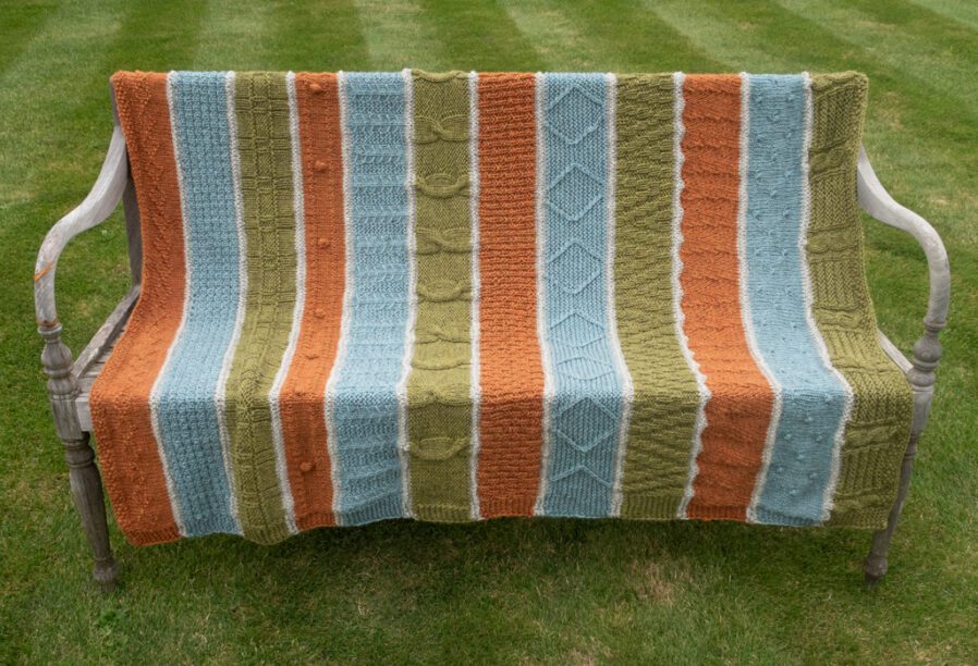 Rattan Blanket Stitch Free Knitting Pattern | Knitting with Chopsticks