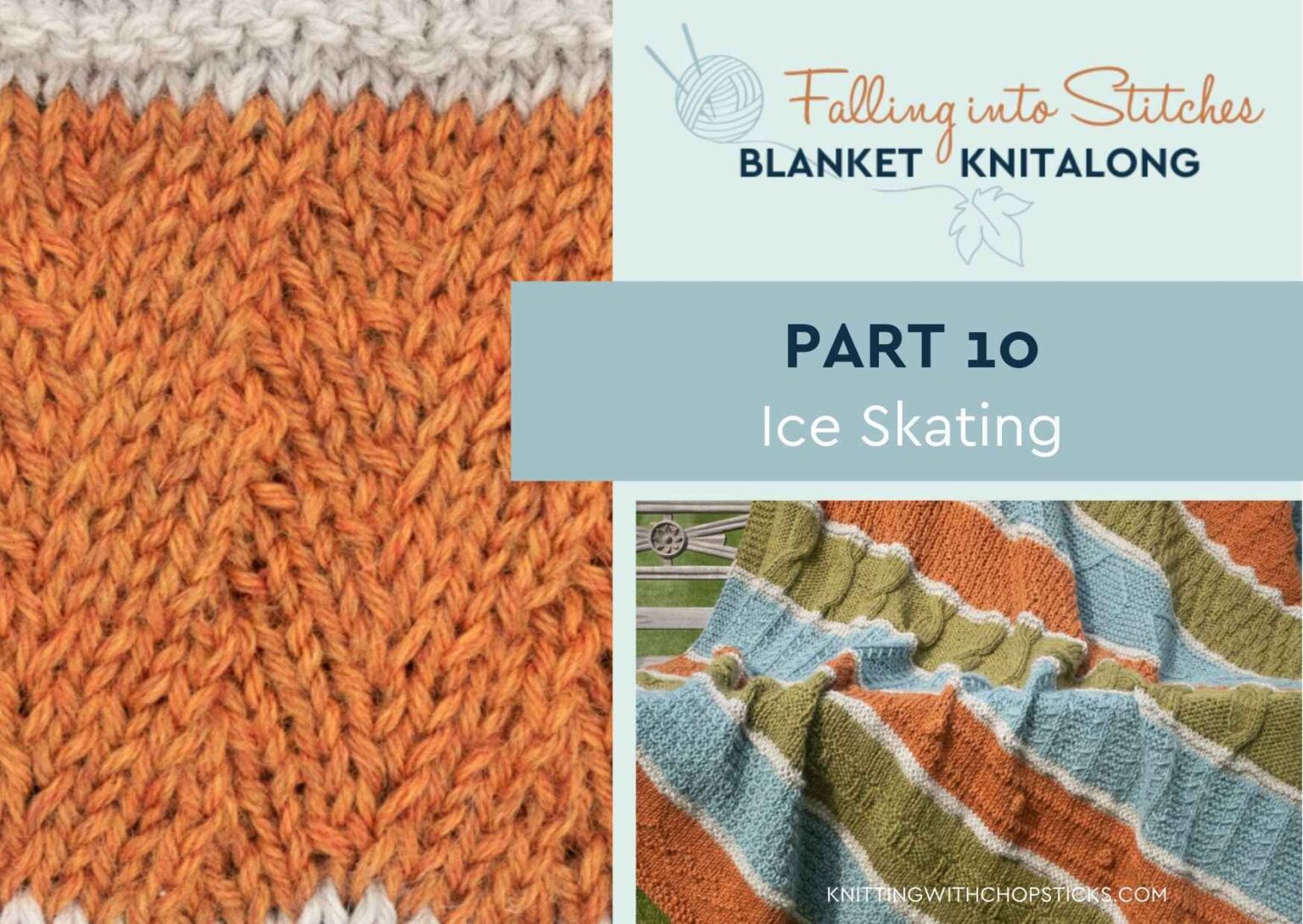 Ice Skating Stitch Free Knitting Pattern | Knitting with Chopsticks