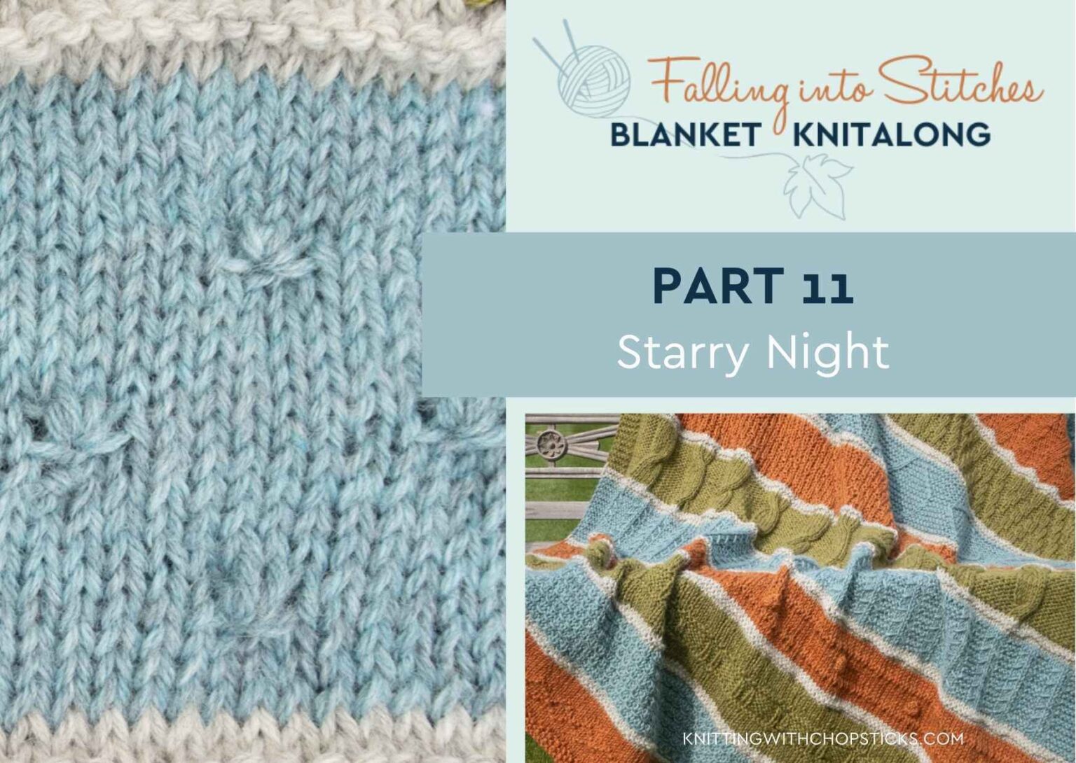 Starry Night Free Knitting Pattern | Knitting with Chopsticks