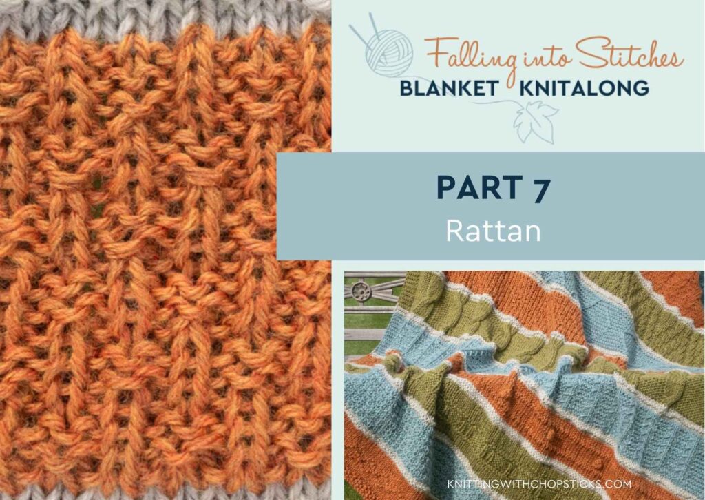 Rattan Blanket Stitch Free Knitting Pattern | Knitting with Chopsticks