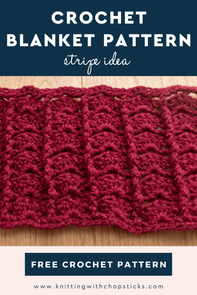Blanket Stripe Idea Free Crochet Pattern | Knitting with Chopsticks