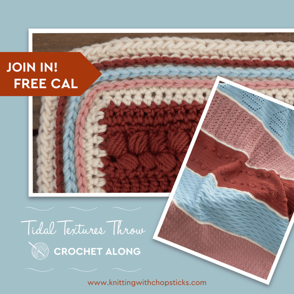 Blanket Stripes Divider Free Crochet Pattern | Knitting with Chopsticks
