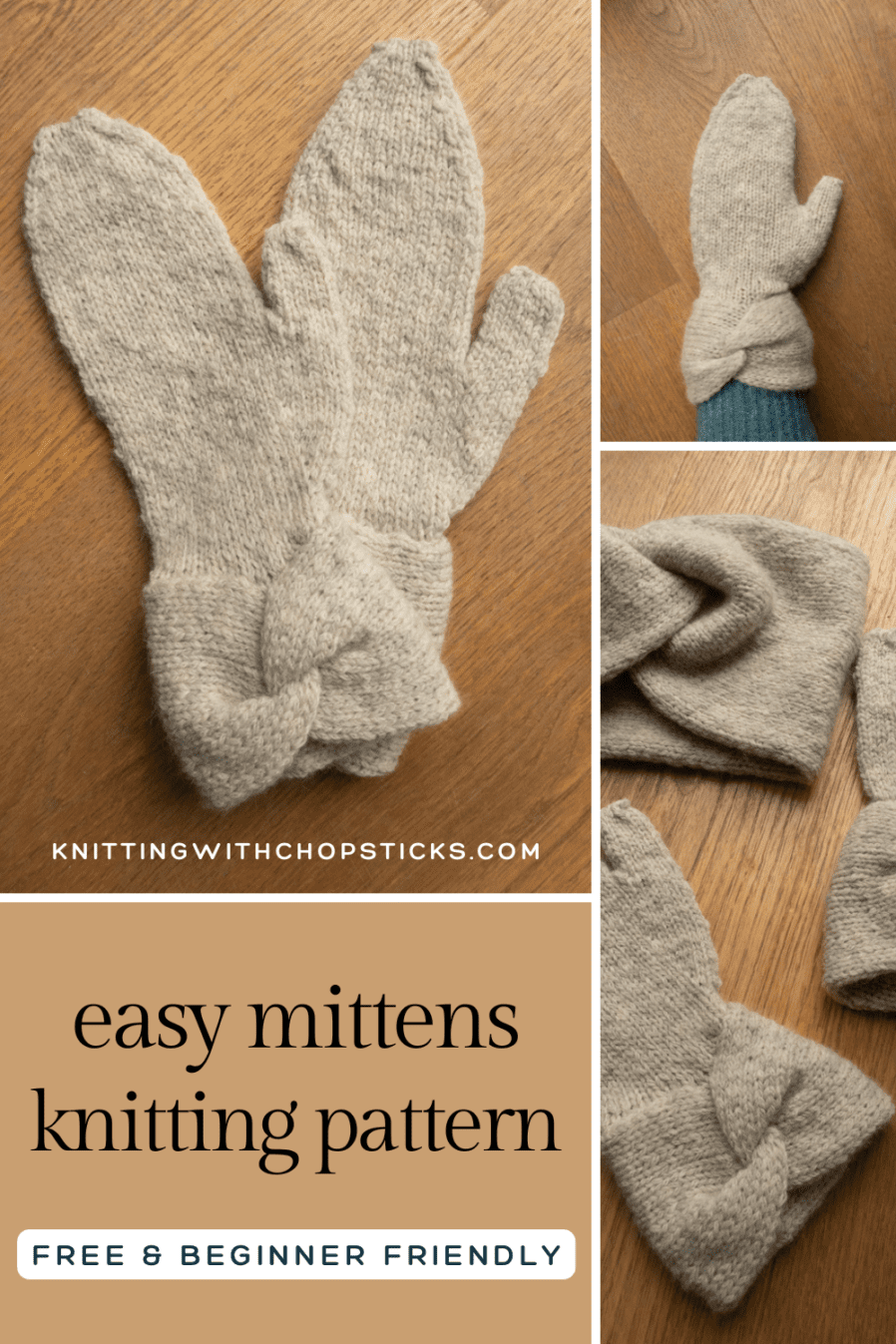 Free Knitting Pattern for Mittens - Twisted Mittens Knit Pattern
