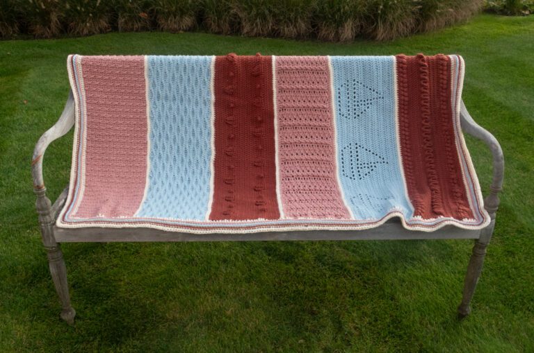 Tidal Textures Throw Crochet Along Blanket Pattern - FREE CAL