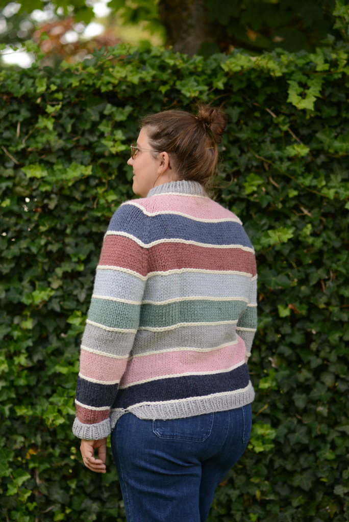 Color Divide Knit Sweater Pattern | Knitting with Chopsticks