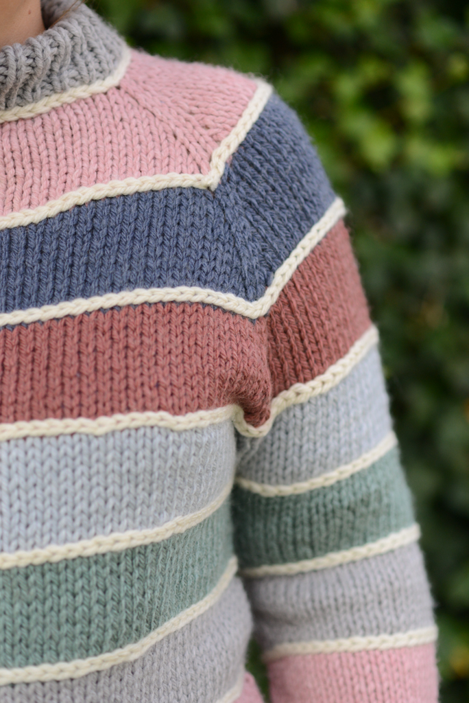 Color Divide Knit Sweater Pattern | Knitting with Chopsticks