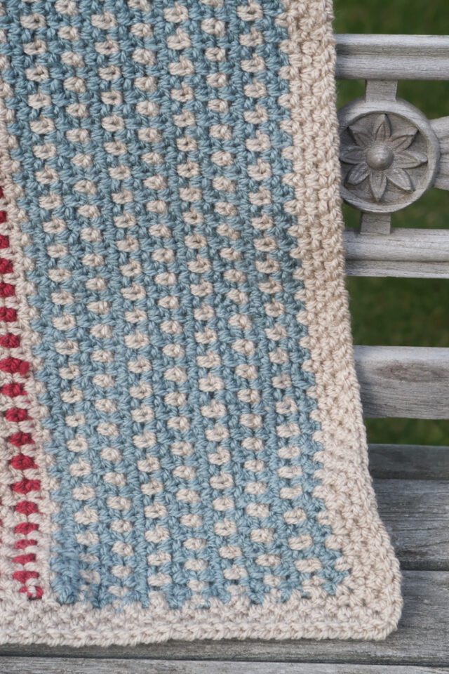 Linen Stitch Crochet Blanket Pattern Easy Free | Knitting with Chopsticks