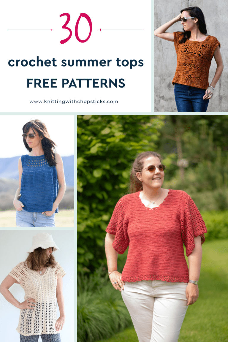 30 Easy Crochet Summer Tops Patterns for Free | Knitting with Chopsticks