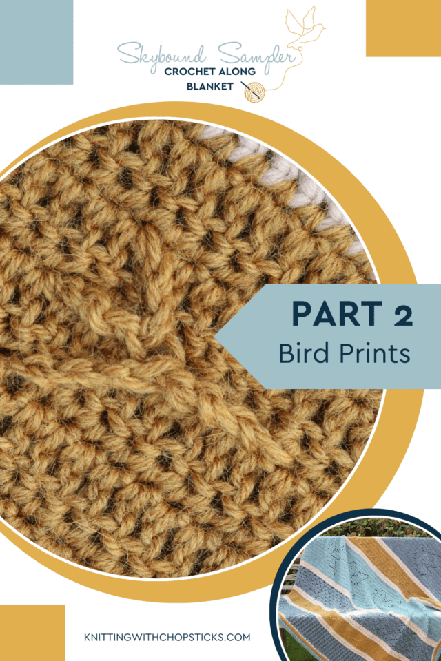 Bird Prints Crochet Stitch Tutorial | Knitting with Chopsticks