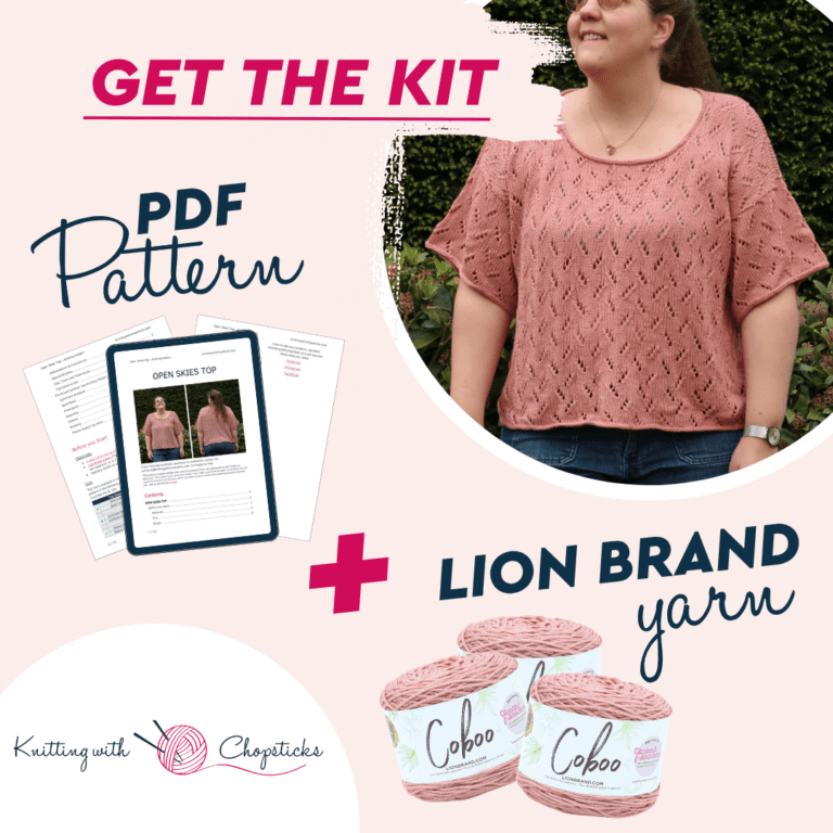 Summer Top T-Shirt Knitting Pattern Free | Knitting with Chopsticks