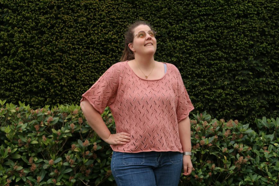 Summer Top T-Shirt Knitting Pattern Free | Knitting with Chopsticks