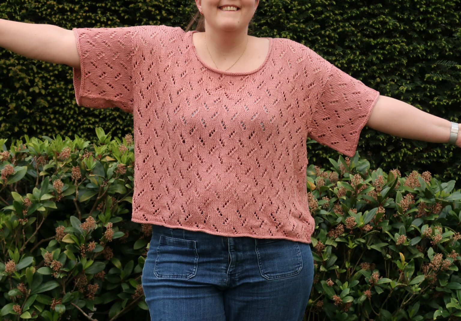Summer Top T-Shirt Knitting Pattern Free | Knitting with Chopsticks