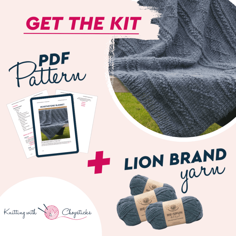 Beginner Knitting Blanket Pattern Free - Hearthstone Blanket | Knitting ...