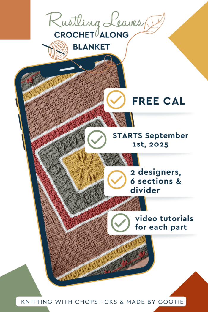 FREE Crochet Along Blanket Pattern - Rustling Leaves Blanket