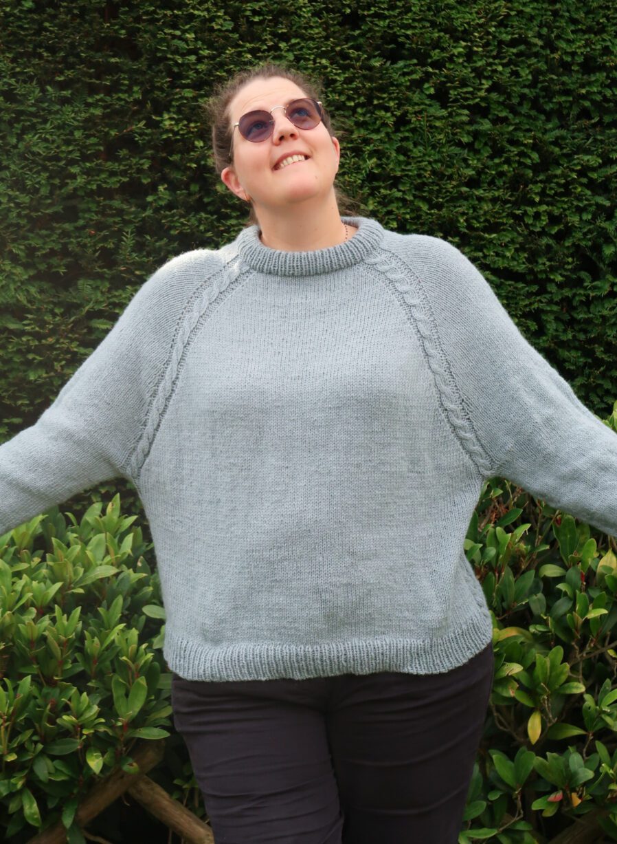 Free Raglan Sweater Knitting Pattern | Knitting with Chopsticks