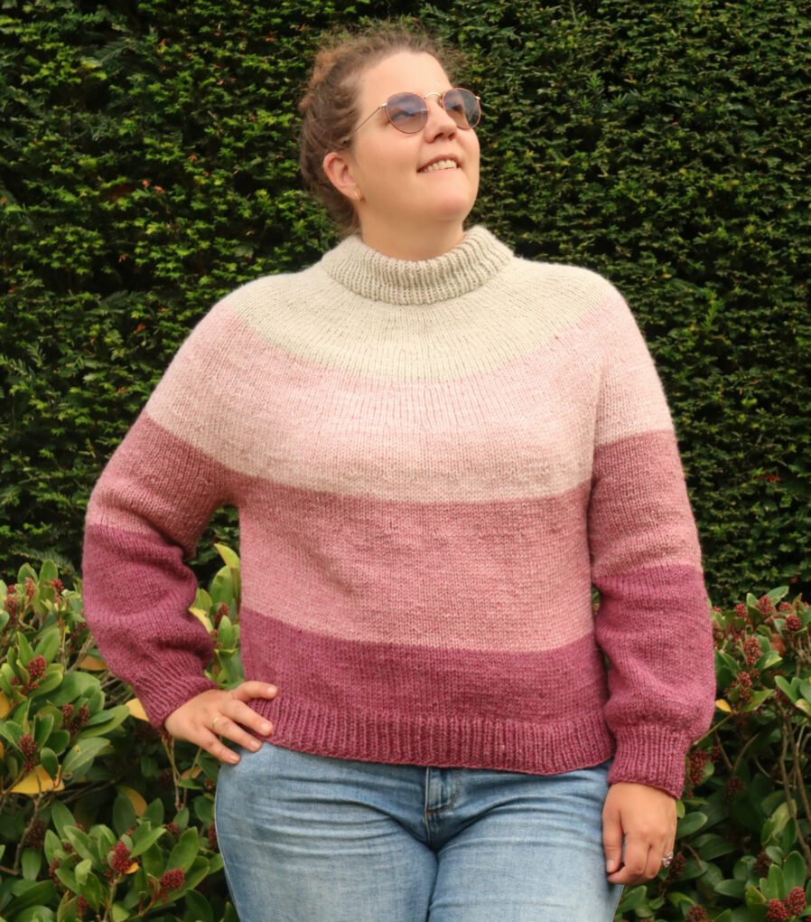 Easy Knitted Sweater Pattern Free | Knitting with Chopsticks