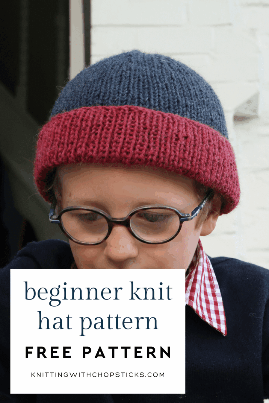 Free Ribbed Beanie Knitting Pattern | Knitting with Chopsticks