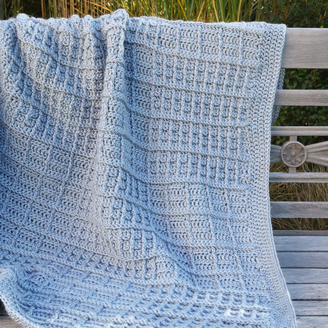 Modern Textured Crochet Blanket Pattern | Knitting with Chopsticks