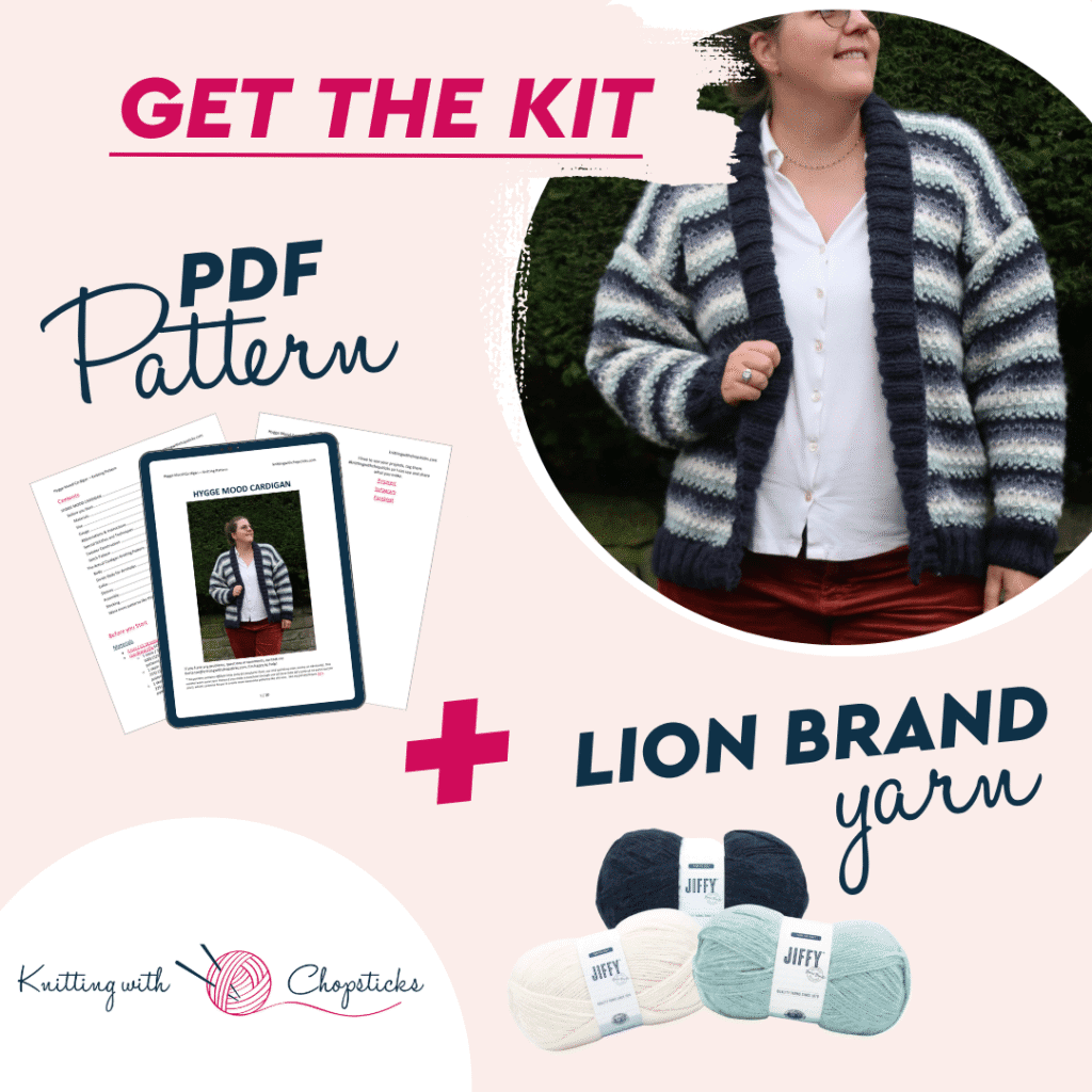 Hygge Mood Cardigan Knitted Pattern | Knitting with Chopsticks