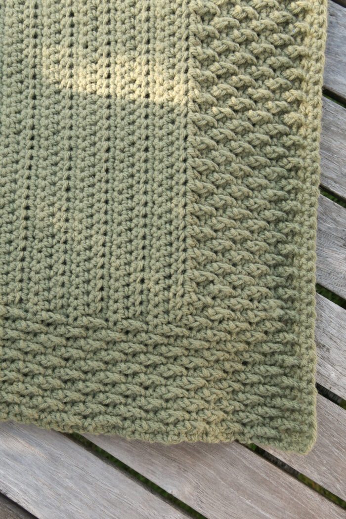 Alpine Stitch Crochet Blanket Pattern | Knitting with Chopsticks