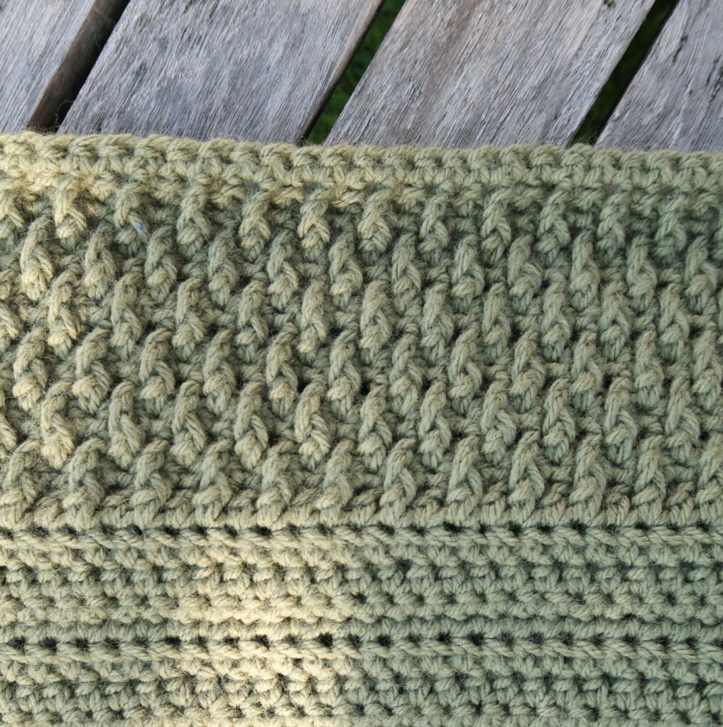 Free Alpine Stitch Crochet Blanket Pattern | Knitting with Chopsticks