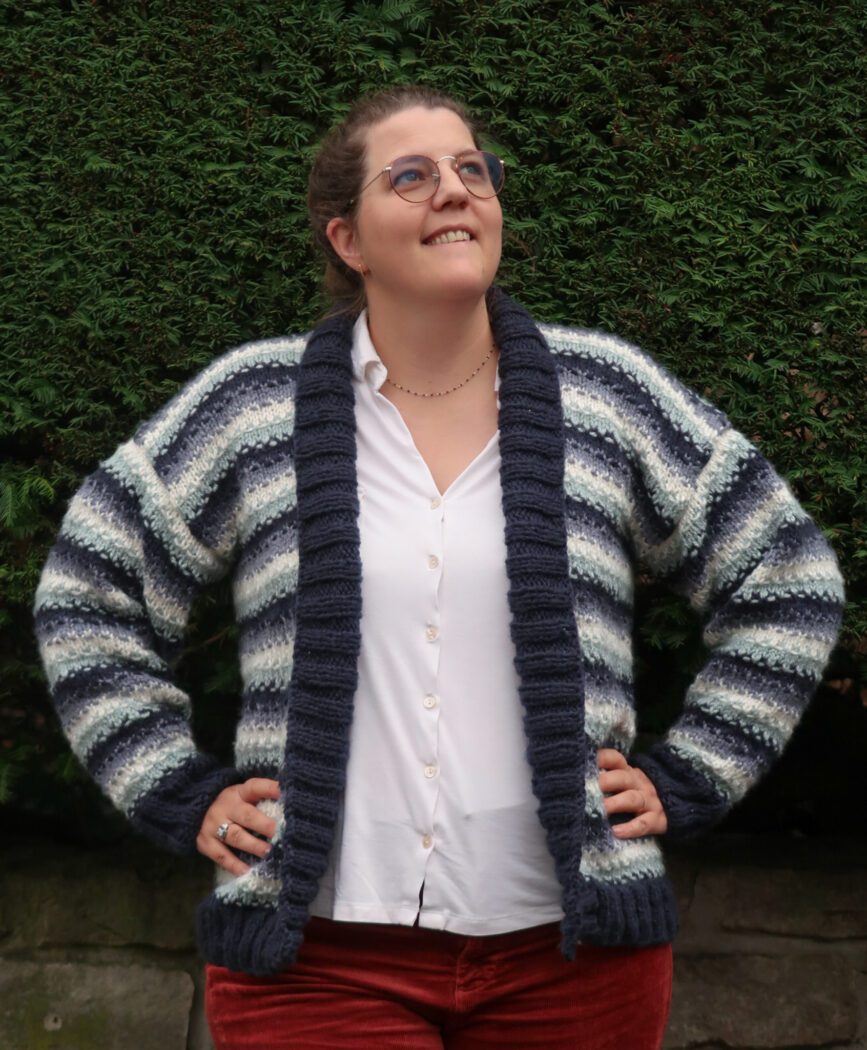 Hygge Mood Cardigan Knitted Pattern | Knitting with Chopsticks