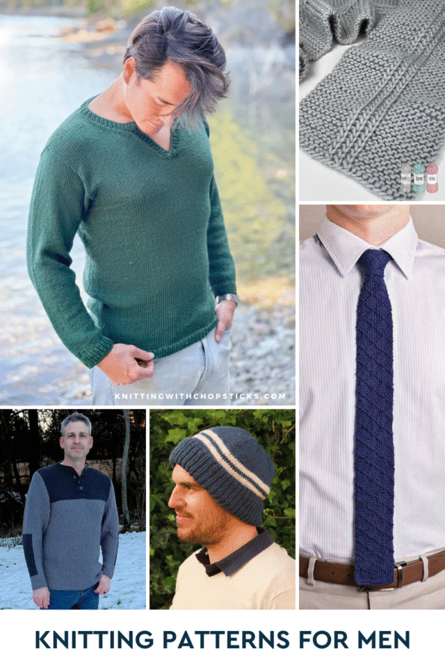 20 Knitting Patterns For Men | Knitting with Chopsticks