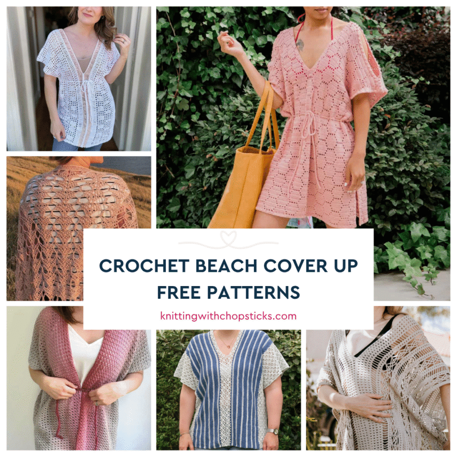 20 Free Crochet Beach Cover Up Patterns Ideas | Knitting with Chopsticks